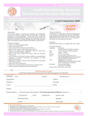 Fillable Online hkib Credit Risk Grading Business Scorecard and ...