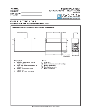 Fillable Online UNDERFLOOR FAN POWERED TERMINAL UNIT Fax Email Print ...