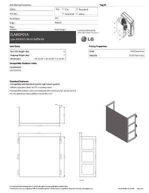 Fillable Online Low Ambient Wind Baffle Kit - eComfortcom Fax Email ...
