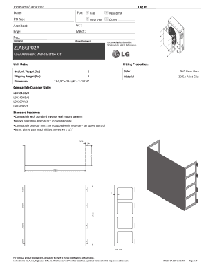 Fillable Online Low Ambient Wind Baffle Kit Fax Email Print - pdfFiller