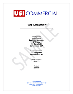 Fillable Online ROOF ASSESSMENT Fax Email Print - pdfFiller