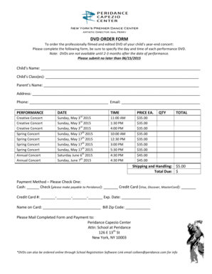 Fillable Online Artistic Director Igal Perry DVDORDERFORM Fax Email ...