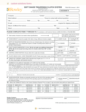 Fillable Online ORDER FORM Soft Shade Traversing Clutch System Fax ...