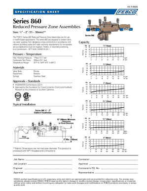 Fillable Online Reduced Pressure Zone Assemblies - Watts Water Technologies Fax Email Print ...
