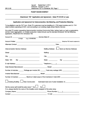 Fillable Online PUGET SOUND ENERGY Attachment EZ Application and Fax ...