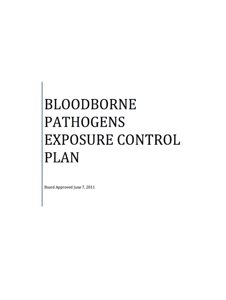 Fillable Online isd917 k12 mn Bloodborne pathogens exposure control ...
