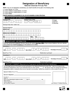 Fillable Online National Electrical Annuity Plan Fax Email Print - pdfFiller