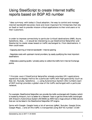 Fillable Online Using SteelScript to create Internet traffic Fax Email Print - pdfFiller