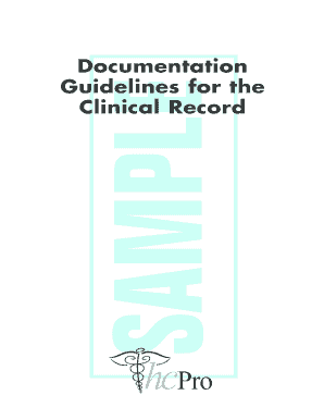 Fillable Online Documentation Guidelines for the Clinical Record Fax ...