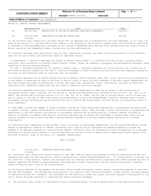 Fillable Online CONTINUATION SHEET Name of Offeror or Contractor ...