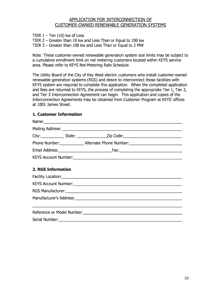 Fillable Online Keys Energy Services Interconnection Guidelines & Fax Email Print - pdfFiller