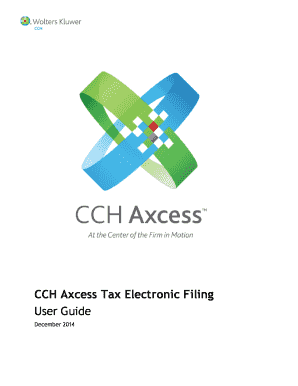 Fillable Online CCH Axcess Tax Electronic Filing Fax Email Print ...