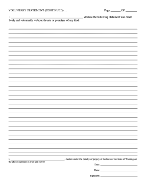 Fillable Online Voluntary Statement Form-Reverse Fax Email Print ...