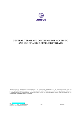 Fillable Online GENERAL TERMS AND CONDITIONS OF ACCESS TO AND USE ...