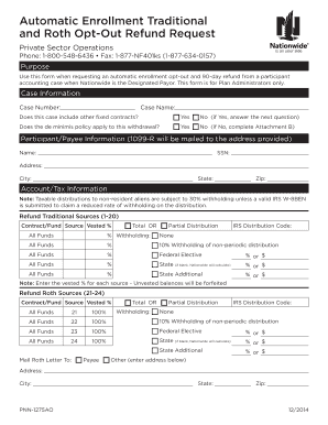Fillable Online Automatic Enrollment Traditional Fax Email Print ...