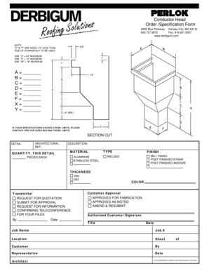 Fillable Online Conductor Head Order Specification Form - wphcom Fax ...