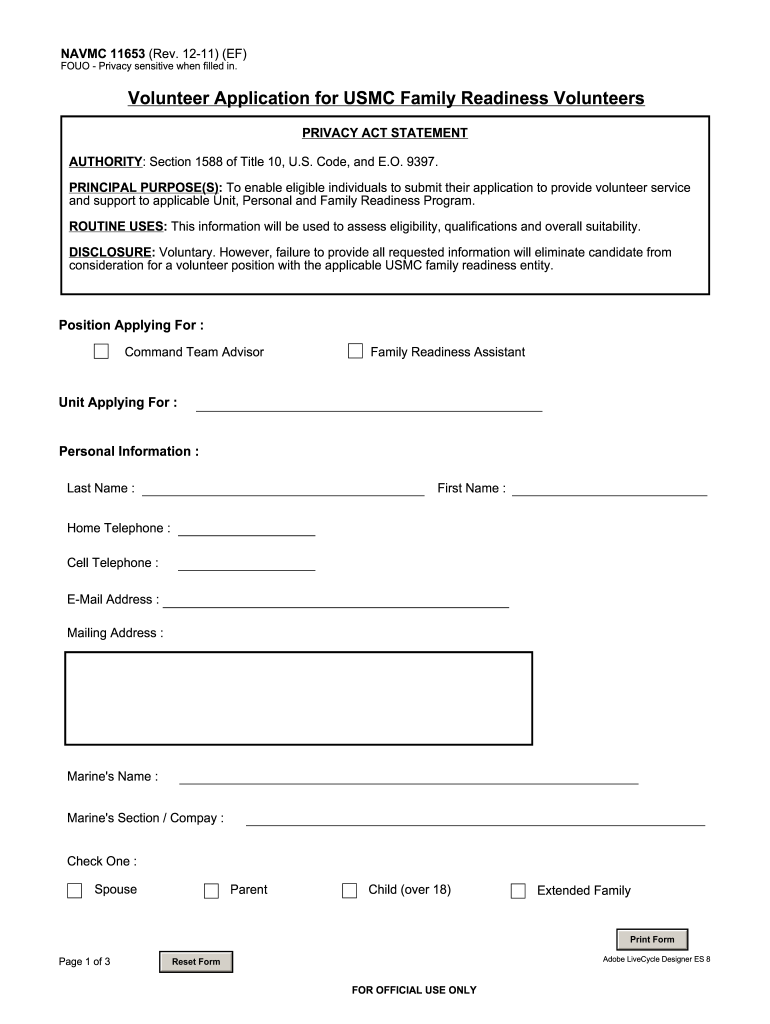 NAVMC 11653 Form - Fill Online, Printable, Fillable, Blank - pdfFiller
