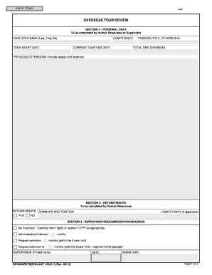 Fillable Online OVERSEAS TOUR REVIEW - Naval Forms Online Fax Email ...