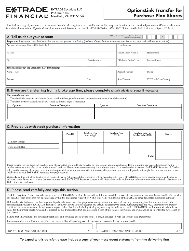 Fillable Online OptionsLink Transfer Form Fax Email Print - pdfFiller