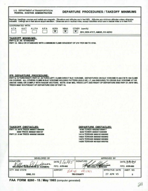 Fillable Online DEPARTURE PROCEDURES /TAKEOFF MINIMUMS FAA FORM ... Fax ...