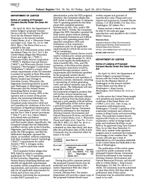 Fillable Online gpo Notice of Lodging of Proposed - gpo Fax Email Print ...