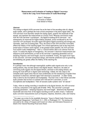 Fillable Online loc Measurement and Evaluation of Analog-to-Digital ...