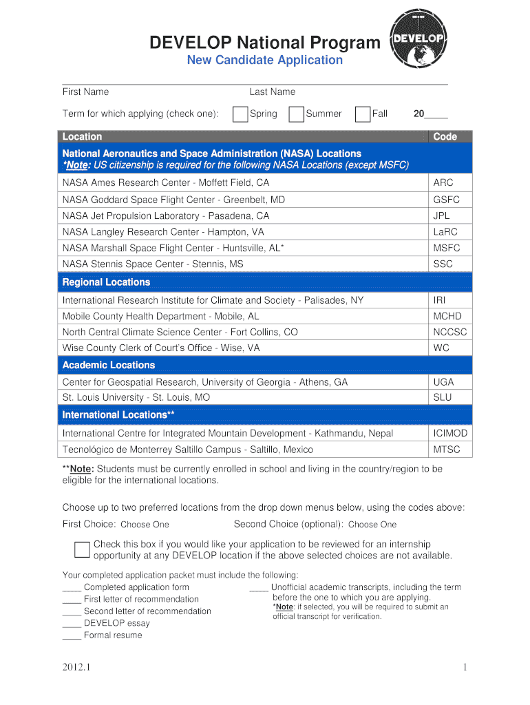 Fillable Online New Candidate Application Fax Email Print - pdfFiller