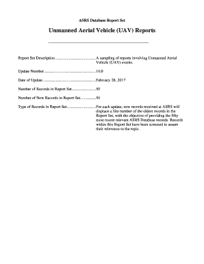 Fillable Online Unmanned Aerial Vehicle (UAV) Reports Fax Email Print ...