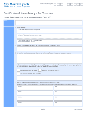 Fillable Online Merrill Lynch Office Use Only Fax Email Print - pdfFiller