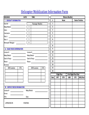 Mobilization Form - Fill Online, Printable, Fillable, Blank | pdfFiller