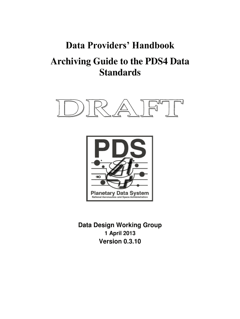 Data Providers Handbook - the Planetary Data System - NASA - pds nasa ...