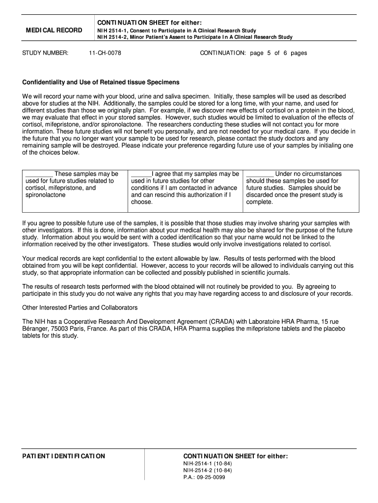Fillable Online CONSENT TO PARTICIPATE IN A CLINICAL RESEARCH STUDY Fax ...