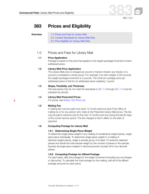 Fillable Online DMM 383 Library Mail Prices and Eligibility for ...