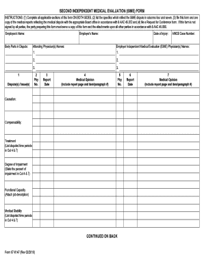 Fillable Online labor state ak SECOND INDEPENDENT MEDICAL EVALUATION ...