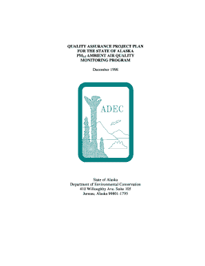 Fillable Online dec state ak PM 2.5 QAPP - Alaska Department of ...