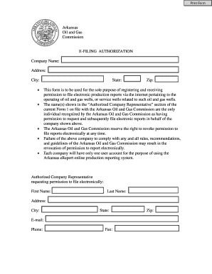 Fillable Online Arkansas Oil and Gas Commission E-FILING ... - Aogc2.state.ar.us Fax Email Print ...