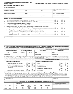 Calfire Forms - Fill Online, Printable, Fillable, Blank | pdfFiller