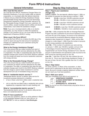 Fillable Online tax illinois Form RPU-6 Instructions General ...