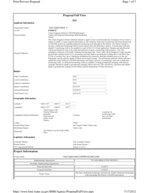 Fillable Online water ca Tulare Irrigation District Proposal.pdf ...