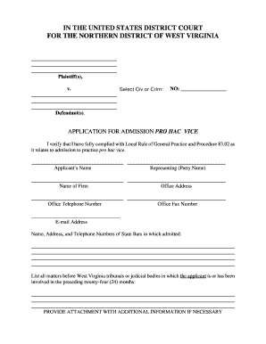 Fillable Online wvnd uscourts wvndcbg users hinerman Forms Attorney ...