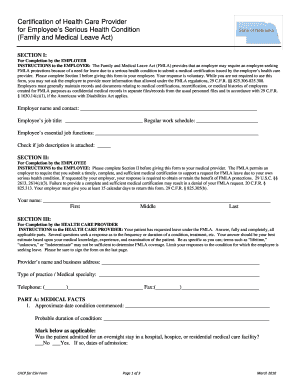 Fillable Online Certification for Employee's Health Condition Form Fax ...