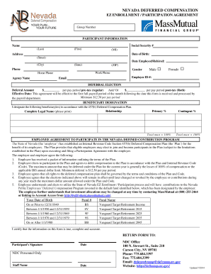 Fillable Online MassMutual EZ Form - the Nevada Public Employees ...