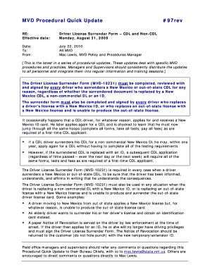Fillable Online mvd newmexico 97rev - Driver License Surrender Form ...