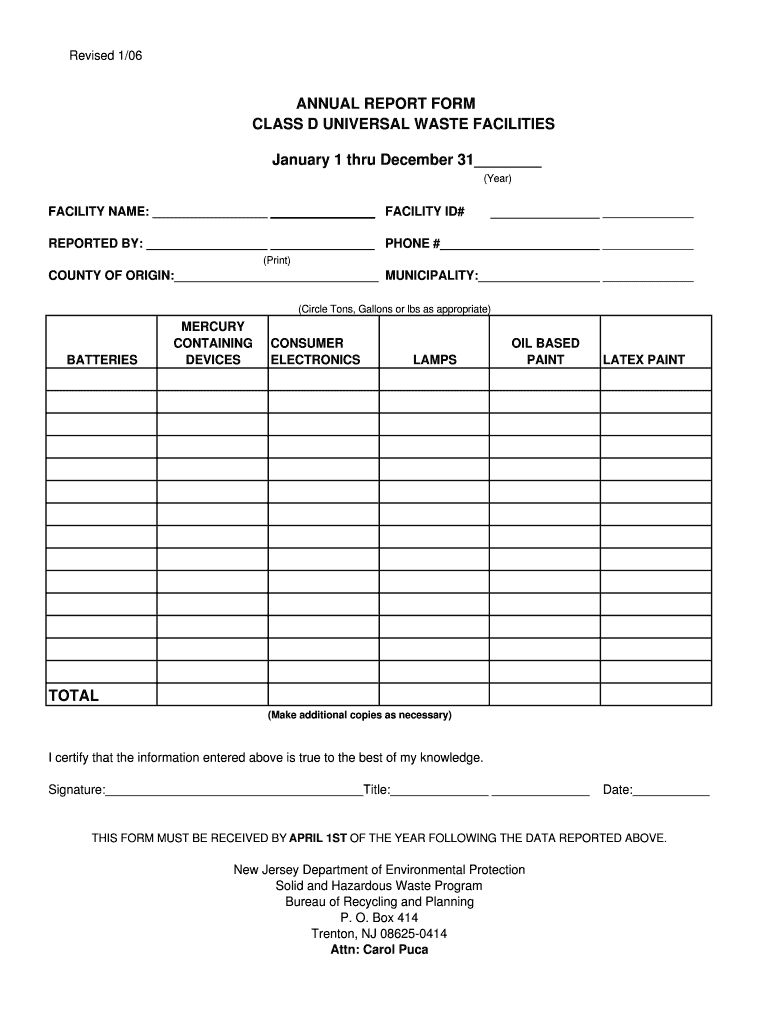ANNUAL REPORT FORM - State of New Jersey: Fill out & sign online | DocHub