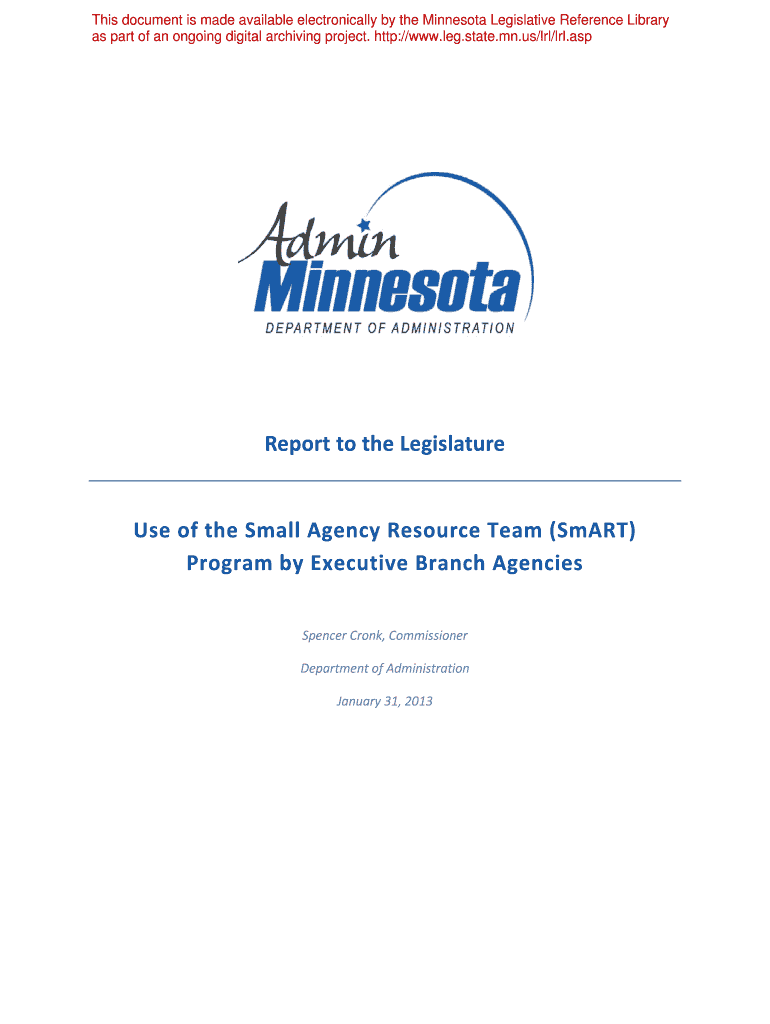SmART - Minnesota State Legislature: Fill out & sign online | DocHub