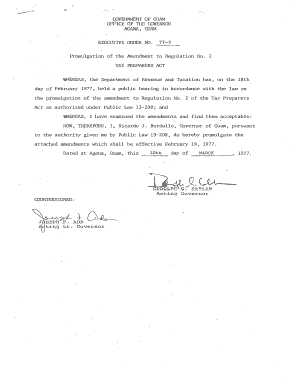 E.O.-77-3-Promulgation-of-the-Amendment-to - Government Of ... - Fill ...