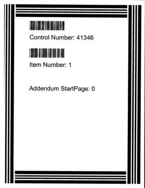 Fillable Online Control Number : 41346 Item Number: 1 Addendum ...
