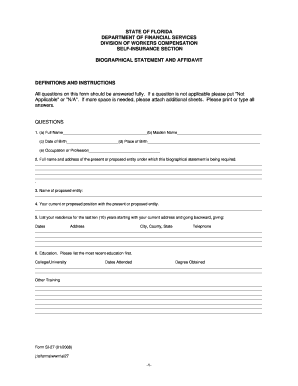 Fillable Online FL Workers' Comp - Rules and Forms Fax Email Print ...