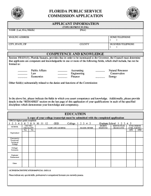 Fillable Online leg state fl Florida public service commission ...