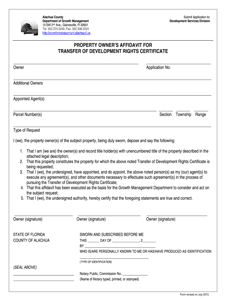 PLEASE PRINT OR TYPE - Alachua County Growth Management: Fill out & sign online | DocHub